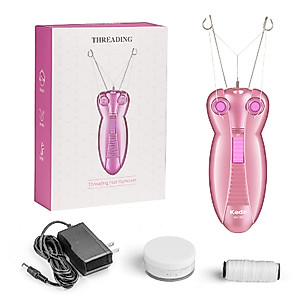 Facial Threading Hair Removal for Women - Electric Ladies Thread Hair Remover, Automatic Threader Machine Epilator for Fine Hairs on Face, Chin, Upper Lip, Arms