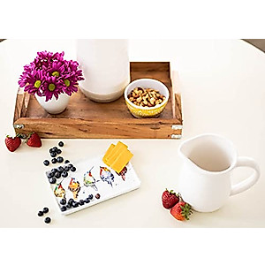 DEMDACO Dean Crouser Hummers On A Wire Watercolor 7.5 x 5 Ceramic Stoneware Decorative Tray