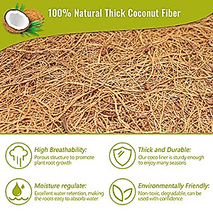 Legigo 6 Pack 12 Inch Hanging Basket Coco Liners Replacement, 100% Natural Round Coconut Coco Fiber Planter Basket Liners for Hanging Basket Flowers/Vegetables