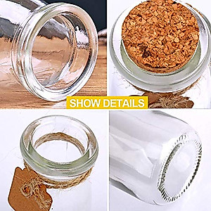 Brajttt 30Pcs Glass Favor Jar With Cork Lids，multifunctional,great decoration（100 ML,3.4OZ）