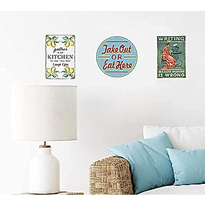 CAIRUO 6 PCS Rat Fink Decorative Signs Metal Tin Sign for Men Women,Wall Decor for Bars Restaurants Cafes Pubs,12x8 Inch