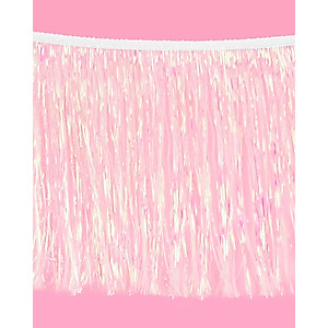 xo, Fetti White Iridescent Fringe Banner - 5 Ft. | Bachelorette Party Decorations, Birthday Party Decor, Baby Shower Supplies, Photo Booth Banner Backdrop