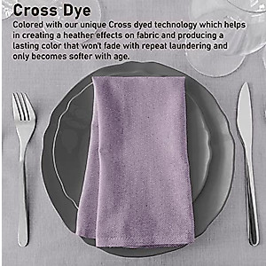 Ruvanti Cloth Napkins Set of 12, 18x18 Reusable Napkins Cloth Washable, Soft & Durable Table Napkins, Poly Cotton Fabric Dinner Napkins for Parties, Christmas, Thanksgiving, Weddings - Purple