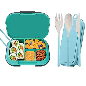 4pcs Portable Cutlery Set with Case - Reusable and Compact - Travel Cutlery Set - Chopsticks - School Lunch Box - Bento Box Accessories - Purse Accessories Women [1 case] (Pink)