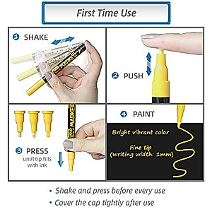 JJPRO Magnetic Chalkboard Monthly Calendar - Reward Chore Chart Blackboard combo set with Neon Bright Liquid Chalk Markers - Bonus Grocery List and Notepad Blackboard for Refrigerator Included