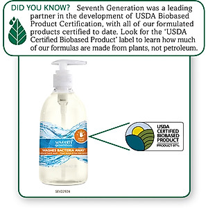Seventh Generation Purely Clean Hand Wash Soap, Fresh Lemon and Tea Tree, 12 Fl Oz, Pack of 8