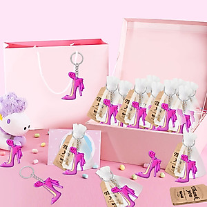 CiciBear 40 Pack Pink High Heel Party Decorations for Baby Shower, Kids Birthday, Girls Makeup Party, Bachelor, Engagement,Wedding,Bridal Shower, Gender Reveal