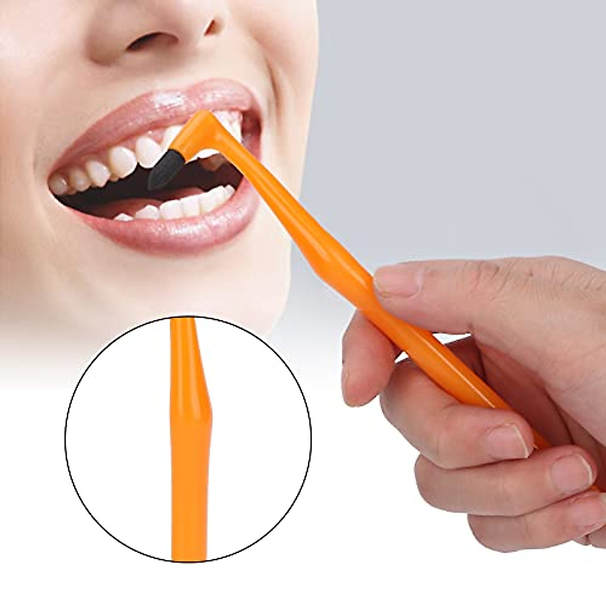 Tooth Stain Remover, Portable Washable Tartar Eraser Ergonomics Reusable Remove Tartar for Tooth Cleaning(orange)