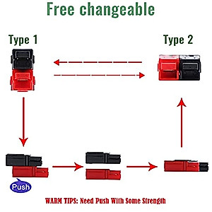 SolarEnz Solar Panel Cable Connector Anderson Adapter Power Pole Adapter Connector Solar Connector，10AWG Compatible with Anderson PowerPole Solar Panel for Solar Generator Power Station