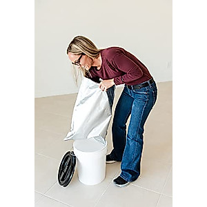 BestofPREP™ | Set of 25 - 5 Gallon Food Storage Bags, PLUS Oxygen Absorbers AND EBook - Heavy Duty, Food Grade Bags for Long Term Storage - 25 bags w/ Zipper, 25 Oxygen Absorbers 2,500cc, E-Book w/ Food Storage Tips - Aluminum Foil Coated, Safe, Resealabl