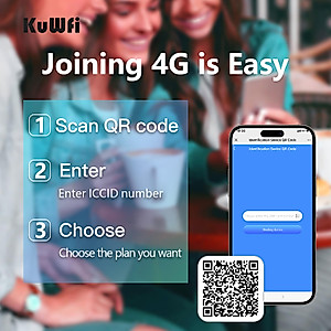 KuWFi 2GB Prepaid 4G LTE SIM Card for 30 Day Service Wireless Plan for Security Cameras, 4G Router- for Data, No Voice & Text No Contract IOT SIM Card