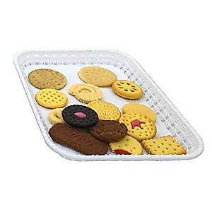 Set of 12 Pieces Cupcake Stands Plastic Dessert Stand Cupcake Holder Plate Serving Tray Fruit Plate for Wedding Birthday Party Fruits Desserts Candy Bar Display White