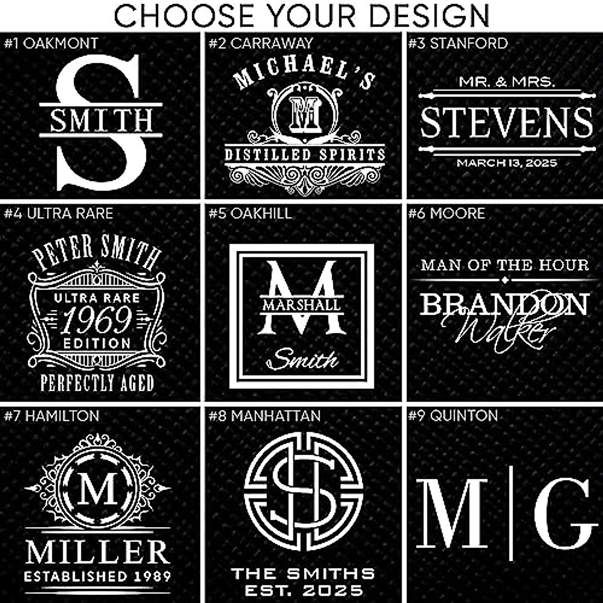 Halo Cocktail Smoker Kit 7pc with Two Custom Hamilton Whiskey Glasses (Personalized Product)