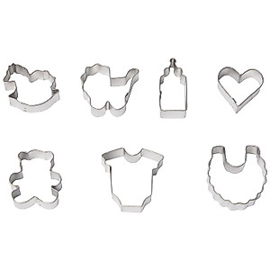 R&M International Mini Baby Cookie Cutters, Assorted, 7-Piece Set