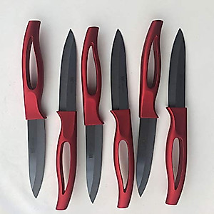 GAOGAO Kitchen Bar Ceramic Steak Knife Super Sharp Knifes 6 Pcs Kitchenware