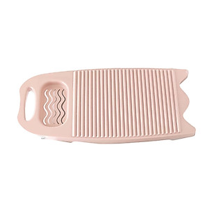 CUCUFA Washboards for Hand Washing Clothes, Plastic Hand Washing Board Non-Slip Laundry Washing Boards, Manual Wash Clothes Pad Washing Tool for Household, Pink