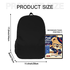 Backpack Laptop School bookbag Travel Bag for boys Teens Black 17inch