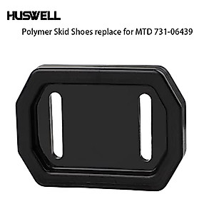 HUSWELL 731-06439 Snowblower Skid Shoes Slide Shoe 2 Pack with Mounting Hardware for Polymer Snow Blower Slide Shoe