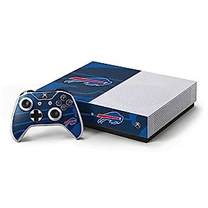 Skinit Decal Gaming Skin compatible with Xbox One S Console and Controller Bundle - Officially Licensed NFL Buffalo Bills Double Vision Design