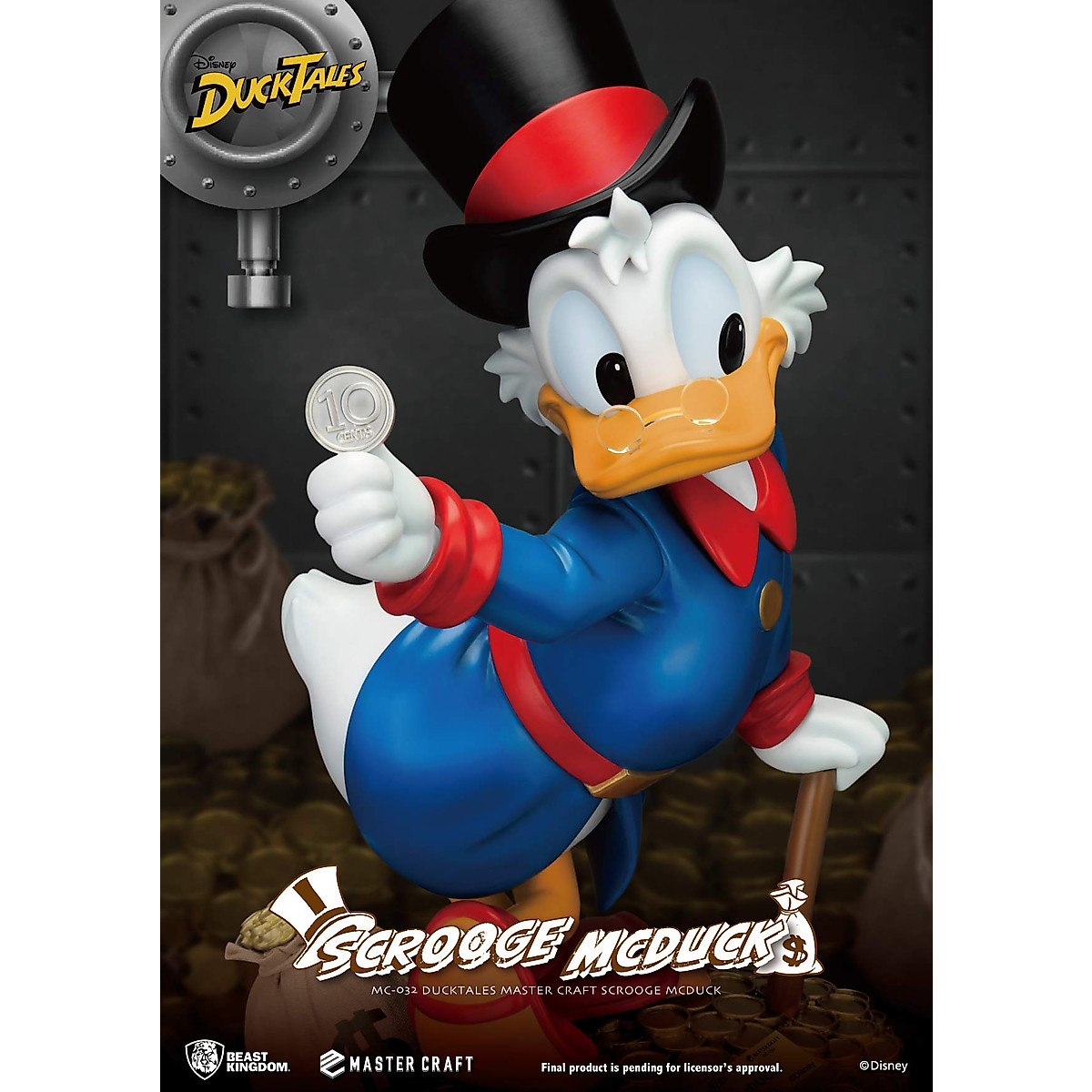Beast Kingdom Ducktales: Scrooge McDuck MC-032 Master Craft Statue, Multicolor, 16 inches