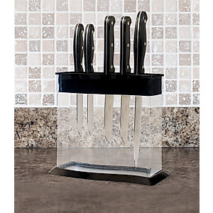 KNIFEdock WAVE by Storage Technologies. Revolutionary Kitchen Countertop Knife Storage. A beautiful way to display and identify each knife at a glance.The next generation knife block.(Holds 15 knives)