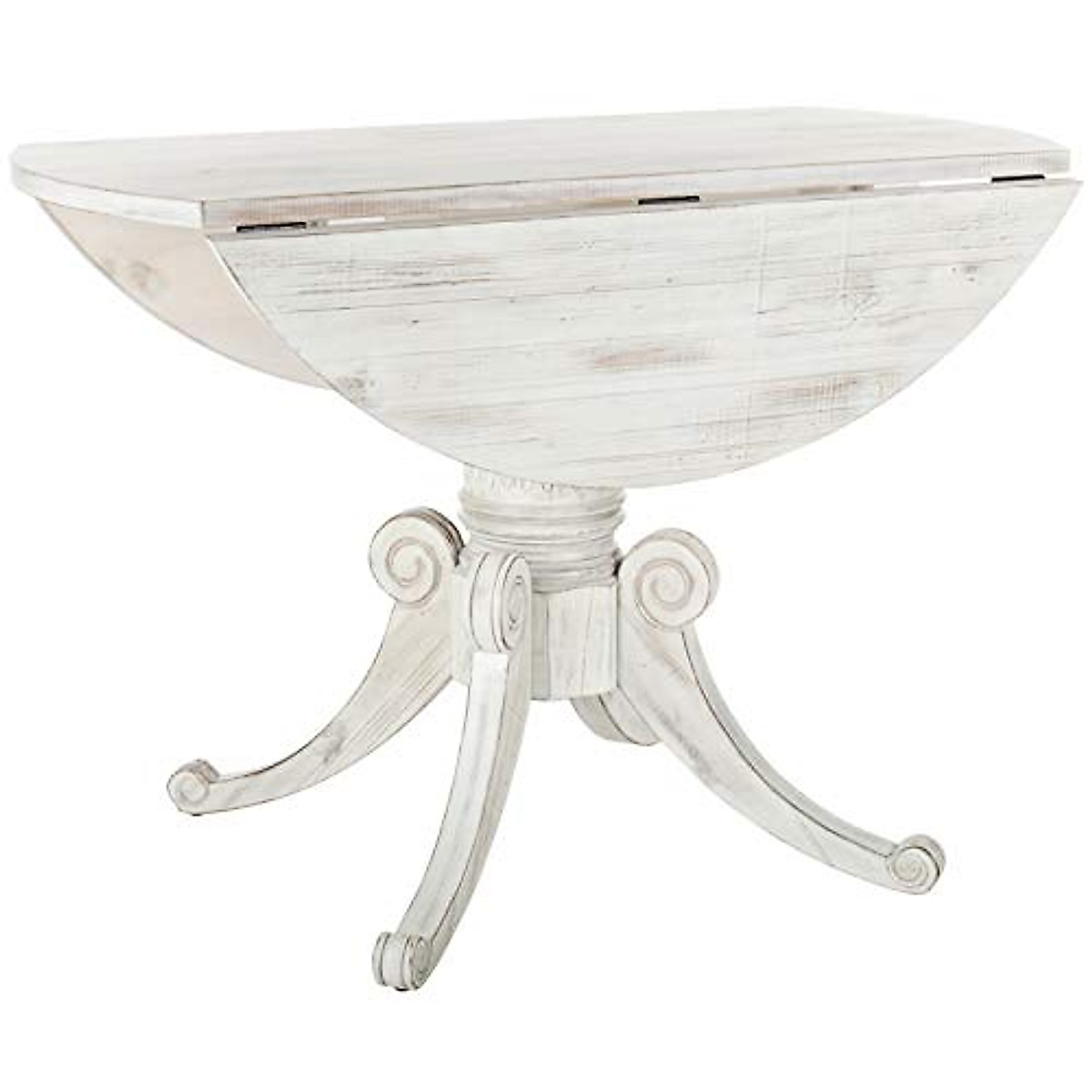Safavieh Home Forest Traditional Antique White Drop Leaf Dining Table