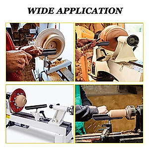 12" Stainless Steel Lathe Tool Rest for Woodworking Wood Turning Lathe Turning Tool Rest, 5/8" Diameter Post