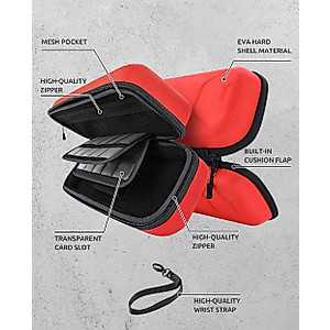 Mumba Carrying Case for Nintendo Switch OLED & Nintendo Switch, [Plus Version] Portable Protective Travel Carry Handbag Pouch for Blade/Battle Case [Large Capacity] (Red)