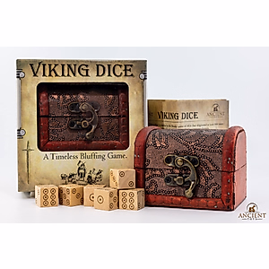 Ancient Toys Viking Dice from A Fast-paced Bluffing Game Similar to Liar’s Dice, Mia, Dudo and Perudo. Great Party Game That is Fun and Easy to Learn!…