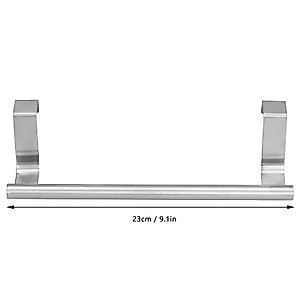 2PCS Metal Towel Bar Kitchen Cabinet Towel Rack Hang on Inside or Outside of Doors Kitchen Cabinet Towel Holder for Hand Towels Dish Towels Tea Towels(23cm)
