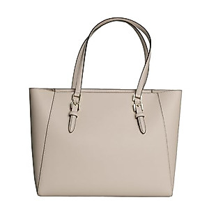 Michael Kors Charlotte Large 3-in-1 Tote Crossbody Handbag Leather (Light Cream)