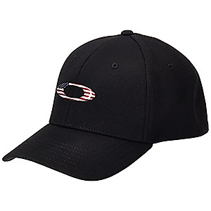 Oakley mens Tincan Cap Hat, Black/American Flag, Large-X-Large US