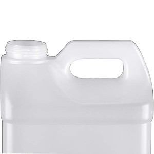 Mountain West Plastic Jug 1 Gallon, F-Style Storage Containers, HDPE, 5 Pack