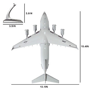 HANGHANG 1/200 Scale US Air Force C-17 Global Overlord Strategic Transport Aircraft Alloy Aircraft Attack Plane Metal Fighter Military Model Fairchild Republic Diecast Plane Model for Collection