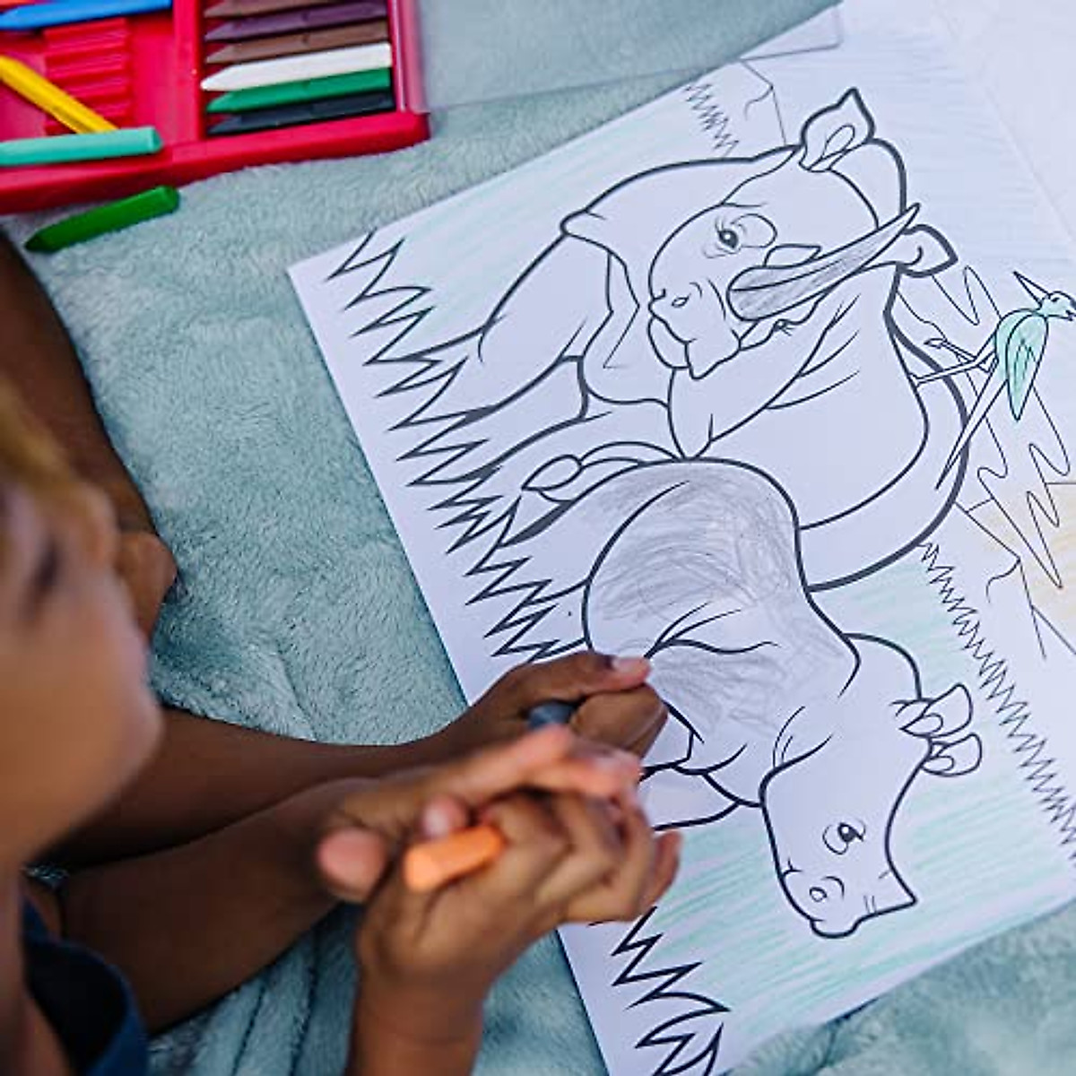 Melissa & Doug Jumbo 50-Page Kids' Coloring Pads Set - Animals, Vehicles, and More