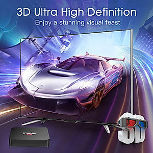 Android 10.0 TV Box, Android Smart TV Box T95Super 2GB Ram 16GB ROM Quad-Core Allwinner H3 Set top TV Box Support WiFi 2.4GHz 3D 4K Android Media Player