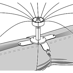 Boat Base for Daddi Long Legs Bird Deterrents. Flexible and Easy to Remove Mount for Boats and Marinas. Attaches Easily to Any Surface by Bungee Cord or Rope - Daddi Long Legs Sold Separately