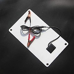 NUZAMAS 7.5W 18v Semi Flexible Solar Panel Monocrystalline Cell, Alligator Clips, DC for Car Yacht Led Light RV 12v Battery Boat Outdoor Charger