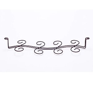 Wine Glass Rack Under Cabine,Glass Holder,Iron Metal Cup Hanger Cabinet Storage Shelf Organizer Goblet Hanging Rack for Bar Counter(Holds 8 Glasses)