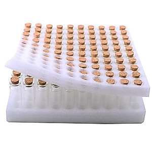MaxMau Small Glass Bottles with Cork Stoppers,100pcs Tiny Jars Mini Glass Vials 20ml for DIY Art Craft Storage Wedding Favors