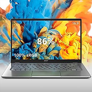 Acer Swift 3 SF314-44-R3ZM Laptop | 14" Full HD IPS | 100% sRGB | AMD Ryzen 5 5625U Hexa-Core Processor | AMD Radeon Graphics | 16GB LPDDR4X | 512GB SSD | Wi-Fi 6E | Backlit Keyboard | Windows 11