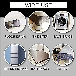 TOLUXY 4pcs Kitchen Bathroom Mat Anti-Slip and Noise-reducing Washing Machine Feet Non-Slip Mats Refrigerator Anti-Vibration pad (Color : Blue, Size : 4pcs)