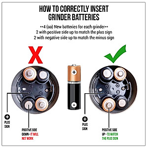 Electric Salt and Pepper Grinder Set by Intense Kitchen - Battery Operated Stainless Steel with Light & Clear Container Mills (2)- Adjustable Ceramic Coarseness - Fast Powerful Mill - One Hand Shakers