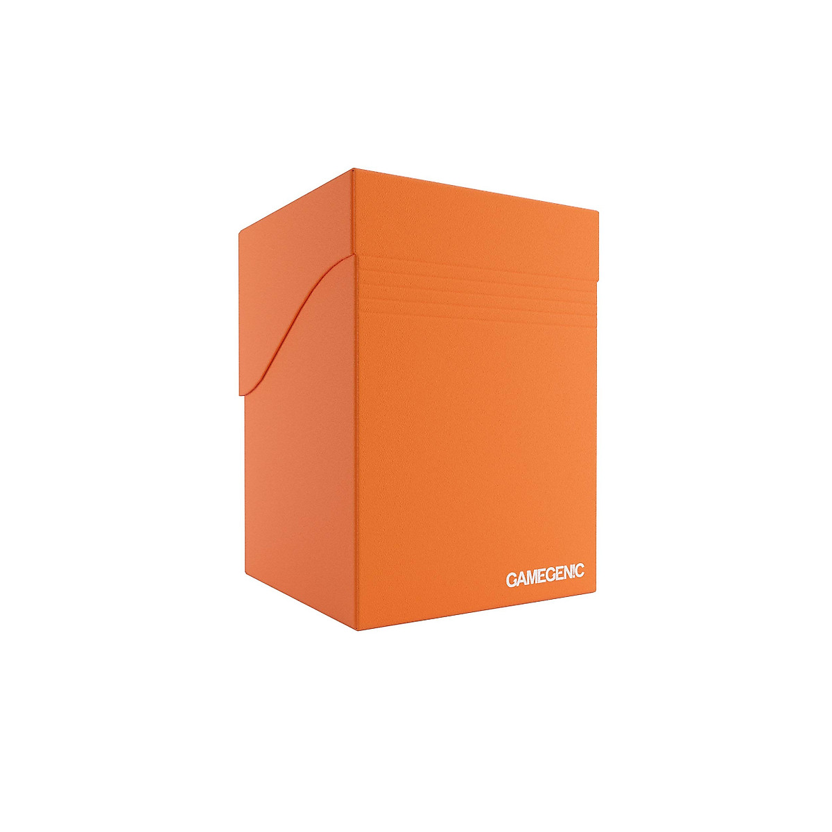 Gamegenic Deck Holder 100+ Casual Deck Box | Double-Sleeved Card Storage with Flex Card Divider | Premium Card Game Protector | Cobra Neck Technology | Holds up to 100 Cards | Orange Color | Made