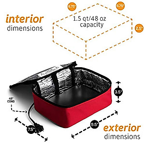 Hot Logic Portable Personal Mini Oven, Red