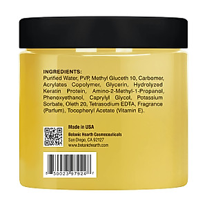 Botanic Hearth Hair Gel - with Keratin Protein - Styling Gel for Curly, Frizzy, Straight, Wavy & Fine Hair - Flake Free, Strong Hold and Shine - For All Hair Types - Men & Women - 16 oz