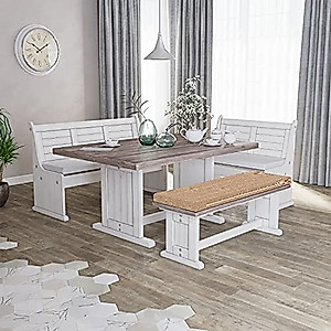 Ambesonne Faux Suede Bench Cushion, Digitally Printed Home Textile, Standard Size Foam Pad with Decorative Fabric Cover for Kitchen Bedroom Indoors & Outdoors, Pale Coffee, 45" x 15" x 2"