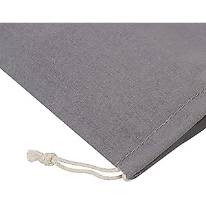 DR 100 Percent Cotton Muslin Drawstring Bags 12-Pack For Storage Pantry Gifts (Smoke 120033)