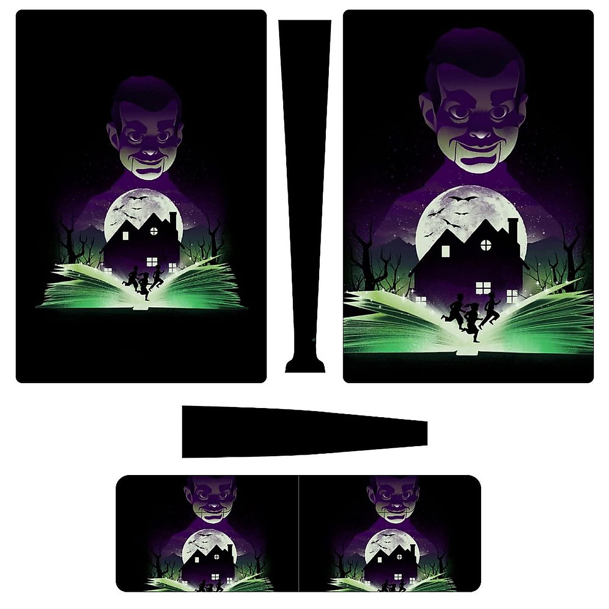 PlayStation 5 Digital edition version sticker protective cover, Book of Night Terror ps5 controller protective shell (compatible with ps5 Digital edition)