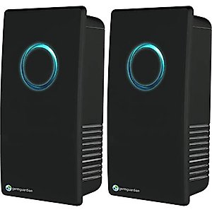 Guardian Technologies GermGuardian Pluggable UV-C Sanitizer, Deodorizer, Kills Germs, Freshens Air and Reduces Odors from Pets, Smoke, Mold, Cooking and Laundry (2, Black Onyx)